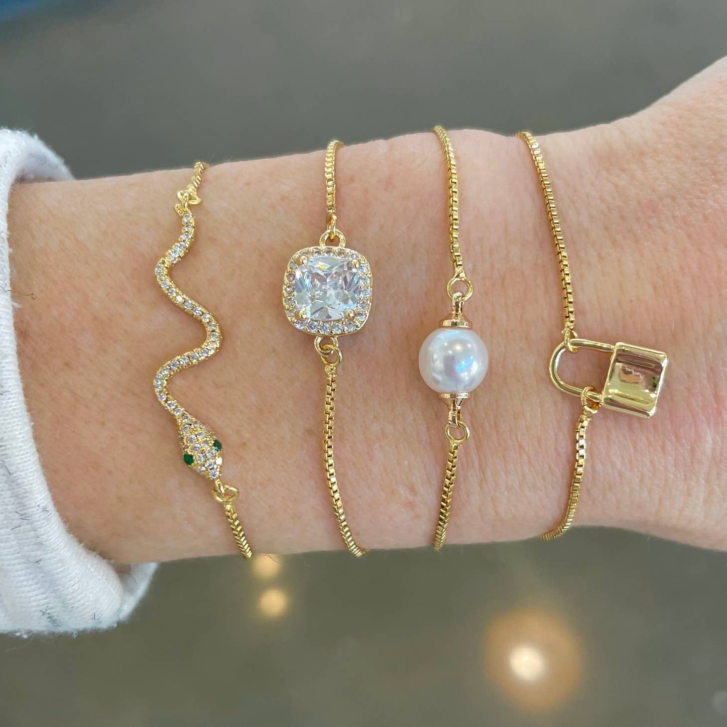 Nikki Smith Gold Slider Bracelets – A Little Bird Boutique